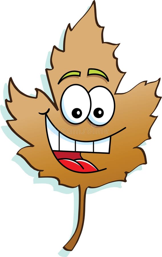 Smiling leaf stock vector. Illustration of leaf, fall - 25471470