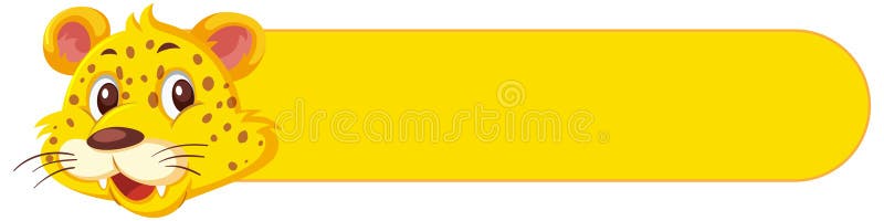 A Smiling Leopard on Yellow Stock Vector - Illustration of bright ...