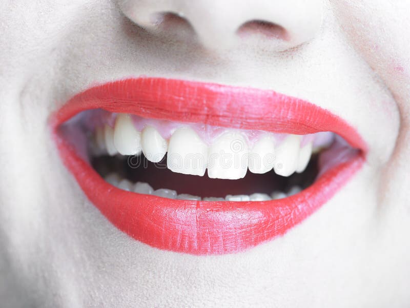 Smiling Lips With Glamorous Makeup, Smile Stock Image - Image: 17720591