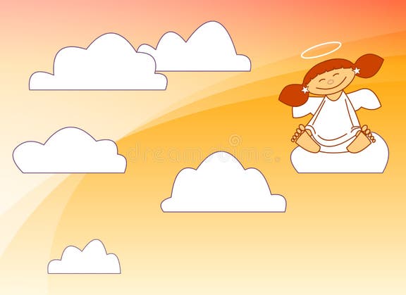 Smiling little angel stock illustration. Illustration of religion ...