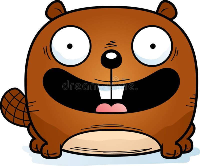Smiling Little Beaver stock vector. Illustration of cartoon - 116015370
