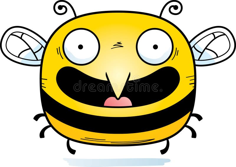 Smiling Little Bee stock vector. Illustration of vector - 115895650