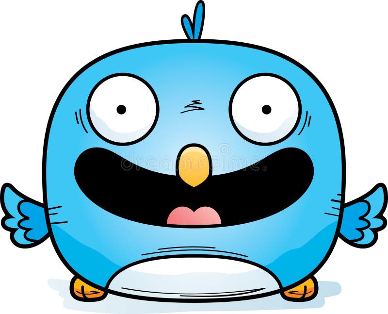 Little Bluebird Parody Big Eyes Illustration Cartoon Stock Illustration ...