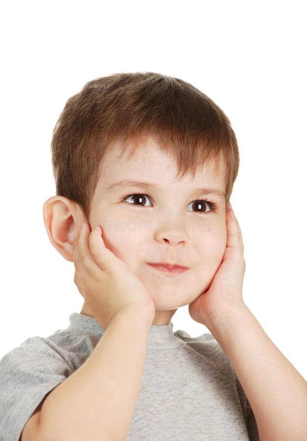 Young Boy Smiling Side Profile Stock Photo - Image of friendly, smiling ...