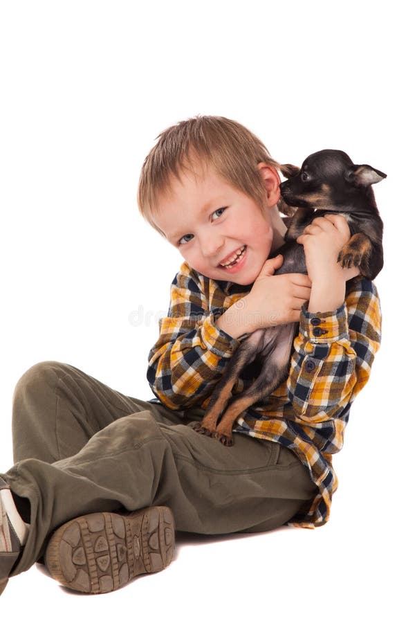 727 Little Boy Holding Puppy Stock Photos - Free & Royalty-Free Stock ...