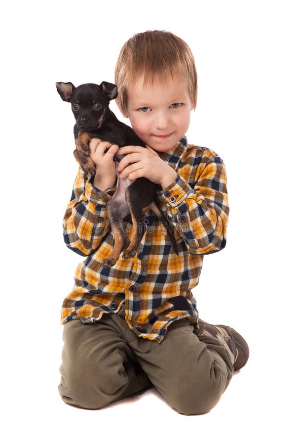 727 Little Boy Holding Puppy Stock Photos - Free & Royalty-Free Stock ...