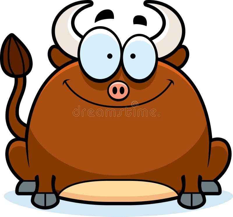 Smiling Little Bull stock vector. Illustration of cartoon - 47053877