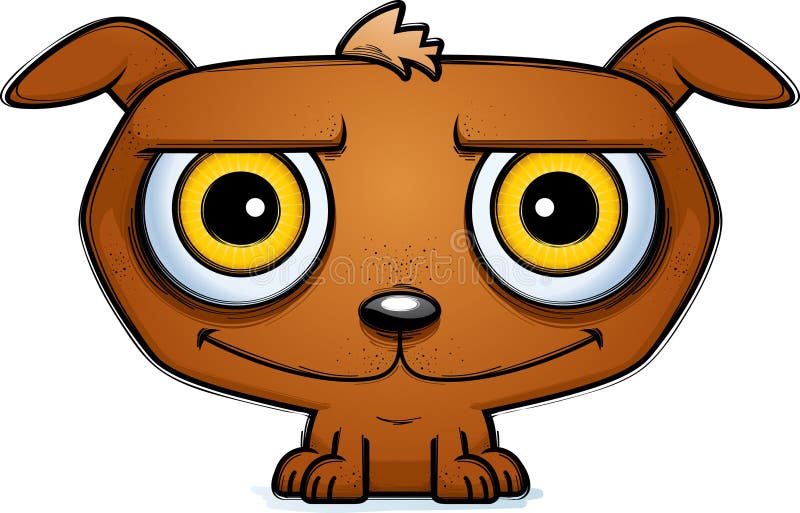 Smiling Little Cartoon Dog stock vector. Illustration of vector - 115961651