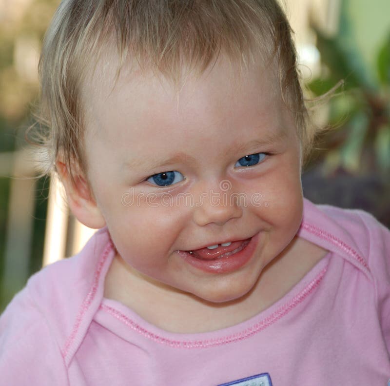 Smiling Little Child with Blue Eyes Stock Photo - Image of blue, life ...