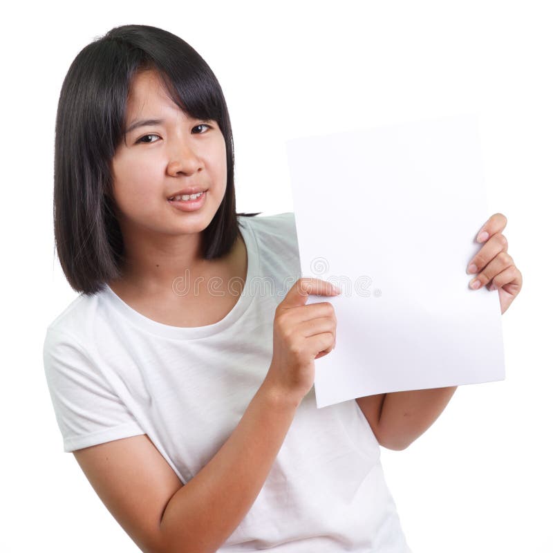 Smiling Little Girl. stock image. Image of asian, blank - 72866505