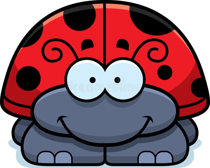 Smiling Little Ladybug stock vector. Illustration of vector - 47091713