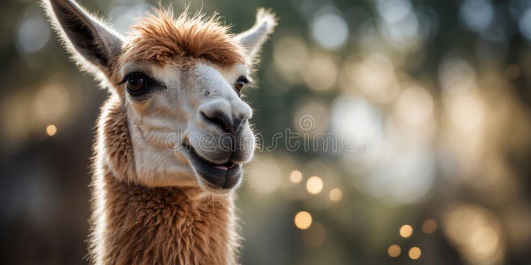Smiling Llama with Joyful Expression and Playful Charm. Stock Image ...