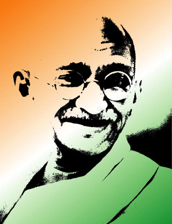 Smiling mahatma stock vector. Illustration of moustache - 8227077