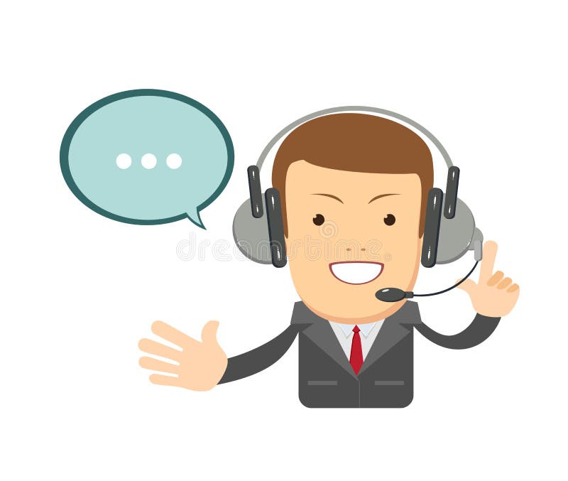 Smiling Male Operator with Headset Working at Call Center. Customer ... Smiling Male Operator with Headset Working at Call Center. Customer ...