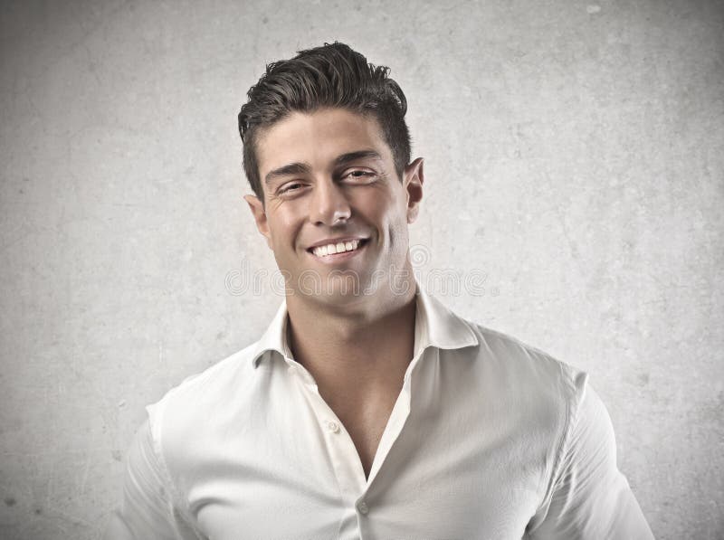 Smiling Man stock photo. Image of background, caucasian - 28081256