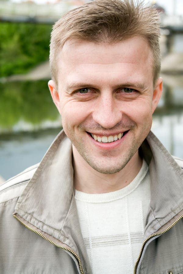 Smiling man stock image. Image of cheerful, portrait, facial - 5214167