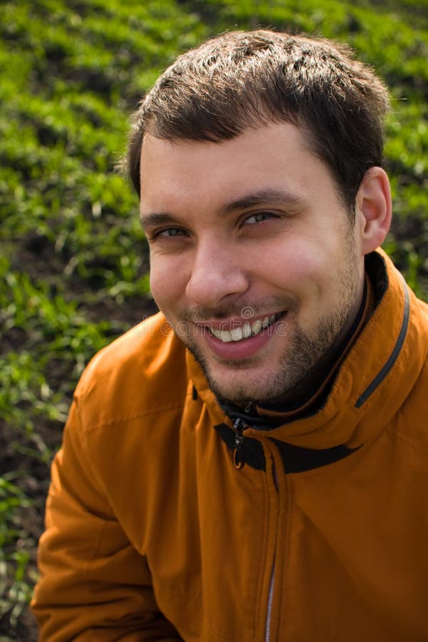 Smiling man stock image. Image of cheeks, bristle, cheerful - 8004087