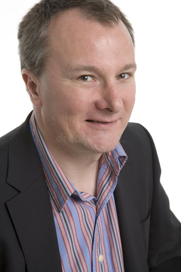 Smiling man stock photo. Image of forties, portrait, shirt - 851396