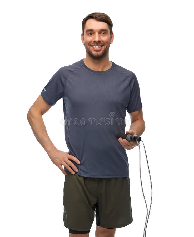 Smiling Man Exercising with Jump Rope Stock Image - Image of cardio ... Smiling Man Exercising with Jump Rope Stock Image - Image of cardio ...