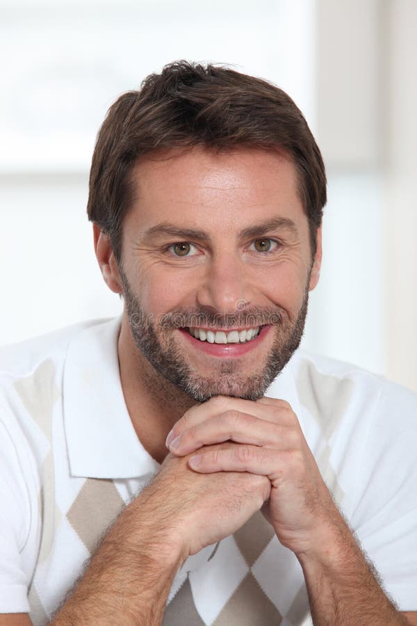 Smiling man stock photo. Image of portrait, charming - 31989364