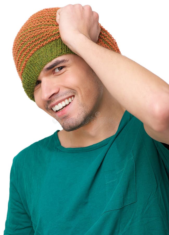 Smiling Man with Hat stock photo. Image of adult, expression - 29644738