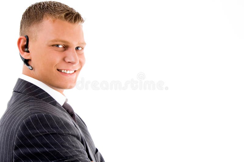 Smiling man with cellphone stock image. Image of cellular - 15425