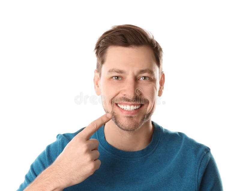 Smiling Man with Perfect Teeth Stock Image - Image of caucasian, happy ...