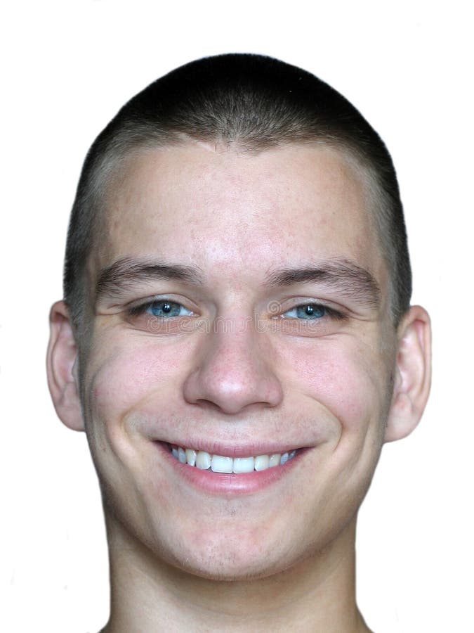 Smiling man's face stock image. Image of smile, white - 1078069