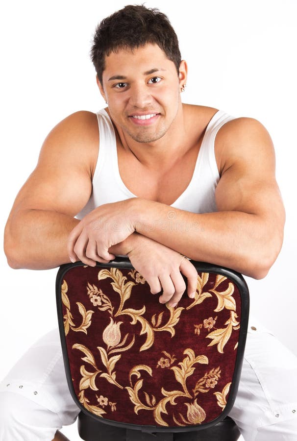147 Muscular Young Bodybuilder Sitting Chair Stock Photos - Free ...