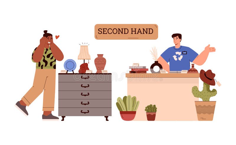 Woman Standing Behind Counter Stock Illustrations – 158 Woman Standing ...