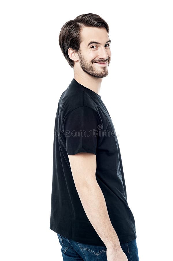 Handsome guy turning back stock photo. Image of male - 31705470