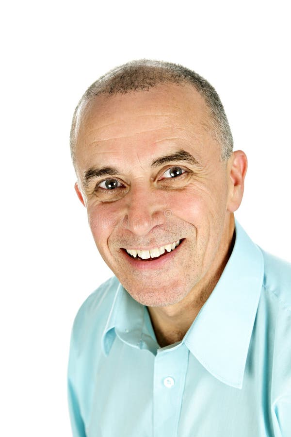 Smiling Man On White Background Stock Photo - Image of face, people ...