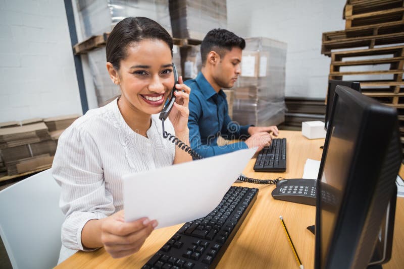 Manager on Phone in His Office Stock Photo - Image of adult, office ...
