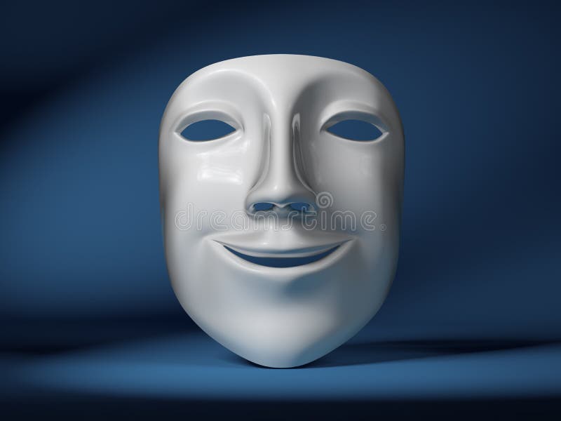 Smiling mask stock illustration. Illustration of acting - 64744986