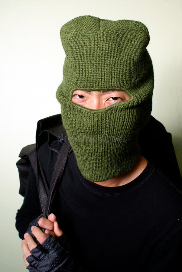 Smiling masked cat burglar stock photo. Image of balaclava - 11844066
