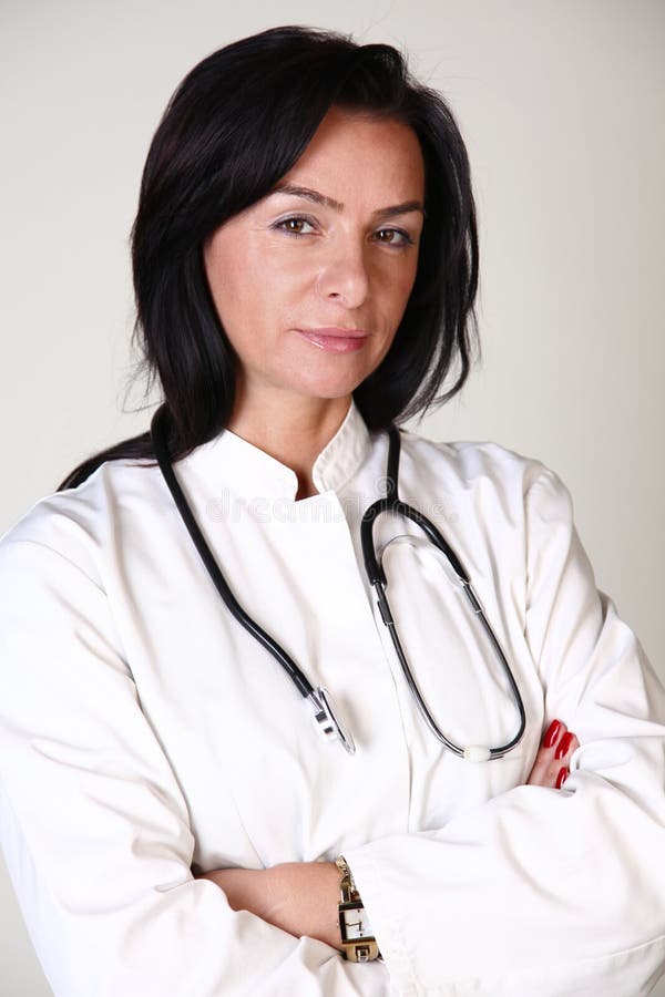 Smiling Medical Doctor Woman Stock Photo - Image of health, doctor ...