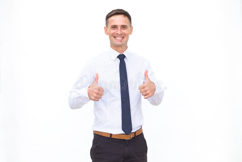 Smiling Men Isolated on the White Background Stock Image - Image of ...