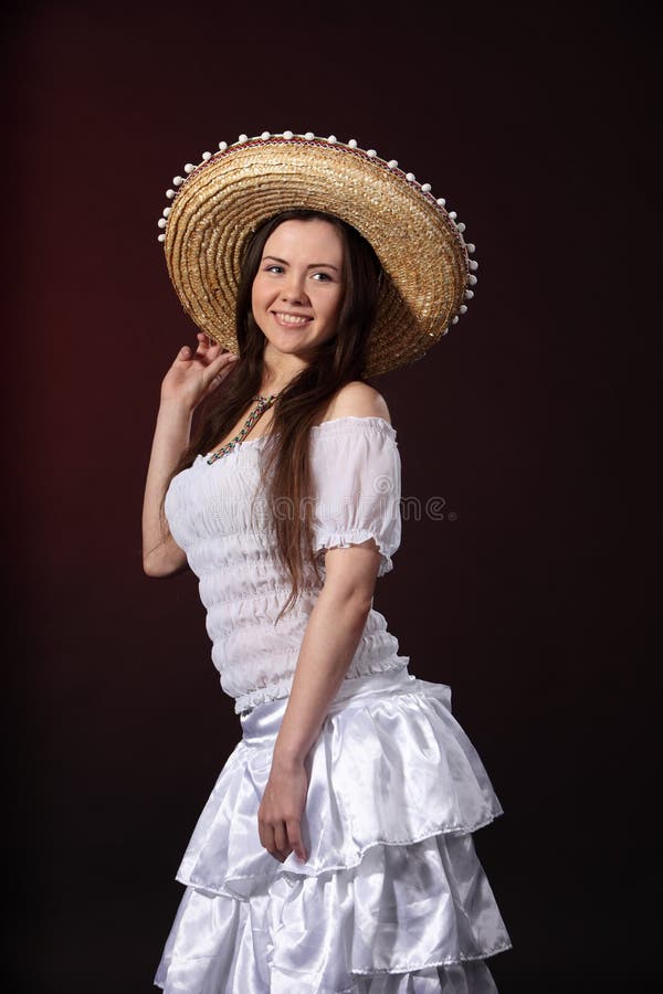 Smiling mexican girl stock photo. Image of woman, stay - 18944250