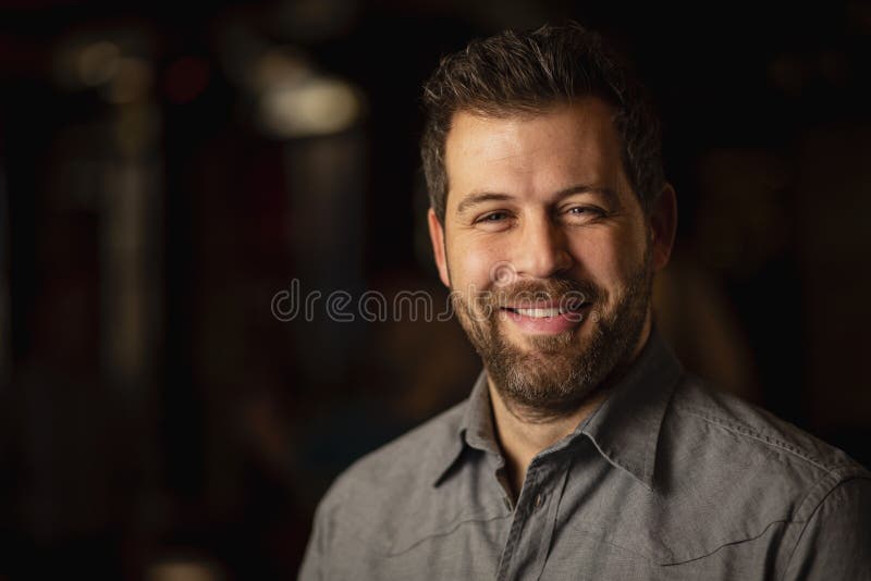 Smiling Mid Adult Man stock photo. Image of portrait - 139291328