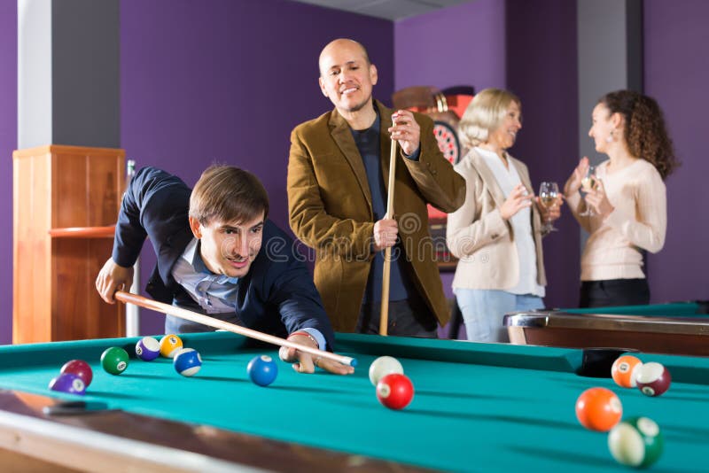 Elderly Middle Class People Having Pool Game Stock Photos - Free ...
