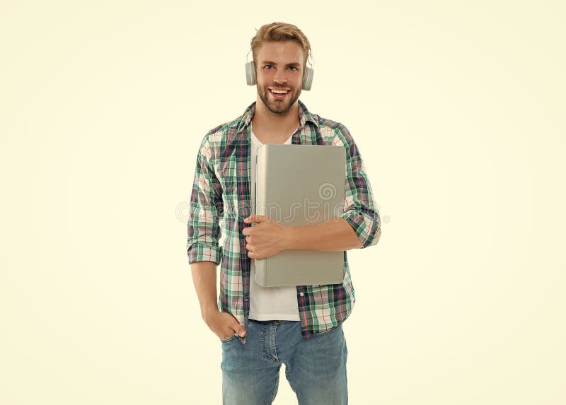 Smiling Millennial Man Student in Studio. Photo of Millennial Man ...