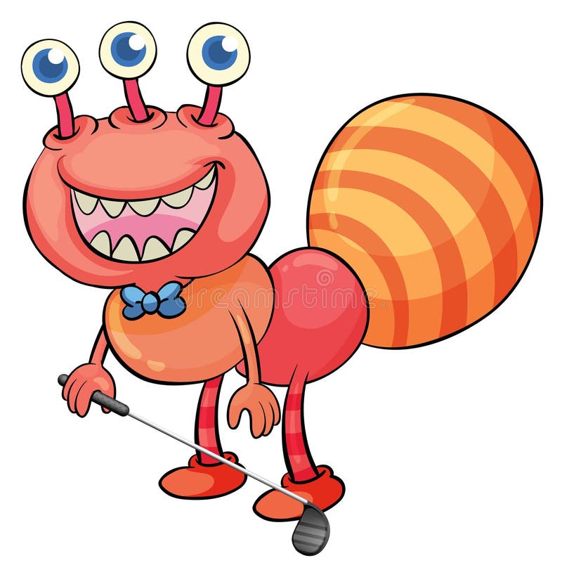 Golfing dog stock illustration. Illustration of grey - 12736544