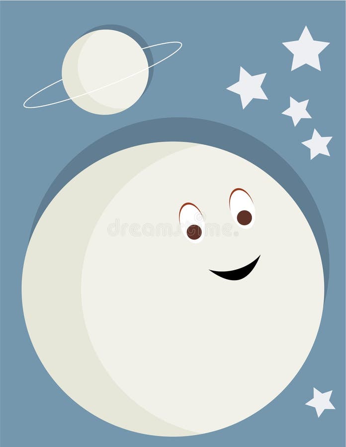 Smiling Moon stock vector. Illustration of clipart, mascot - 34434952