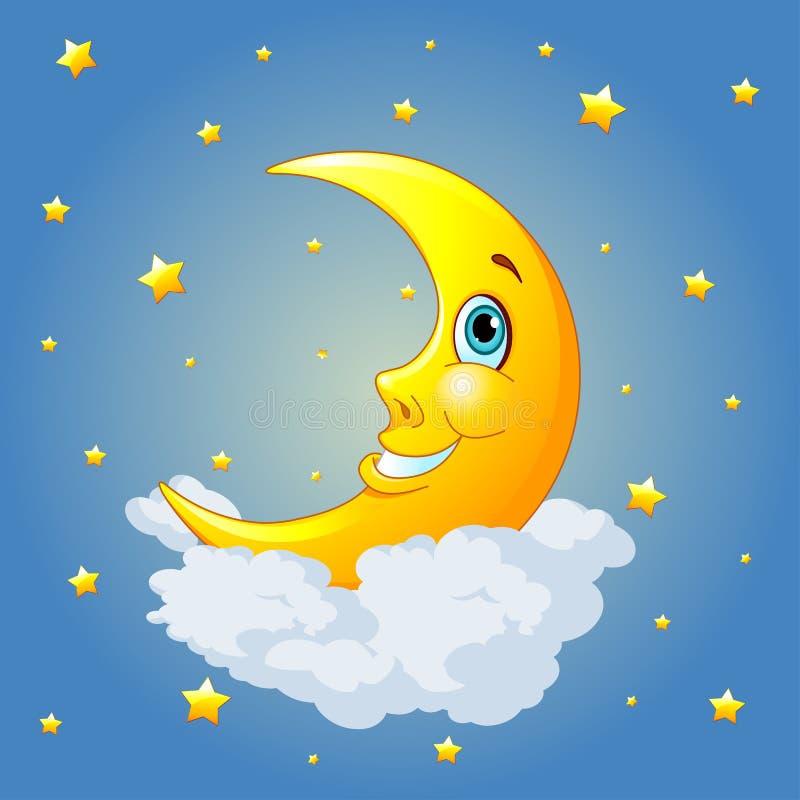 Smiling Moon stock vector. Illustration of clipart, mascot - 34434952
