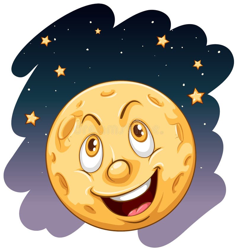 Smiling Moon stock vector. Illustration of clipart, mascot - 34434952