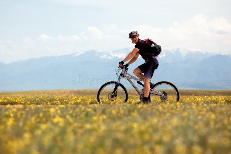 Biker in spring stock photo. Image of liberty, europe - 2107392