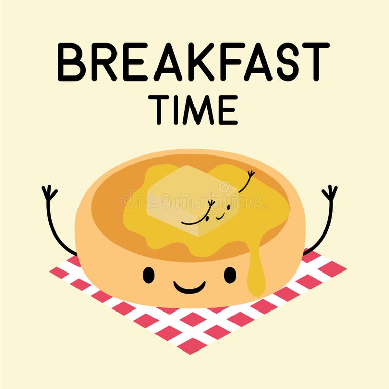 Smiling Muffin with Butter. Vector Stock Vector - Illustration of ...