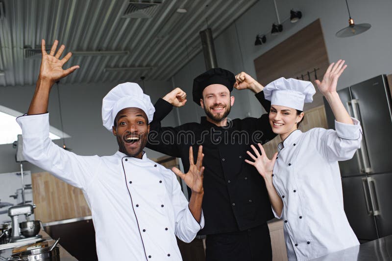 Smiling Multicultural Chefs Having Fun Stock Photo - Image of chefs ...
