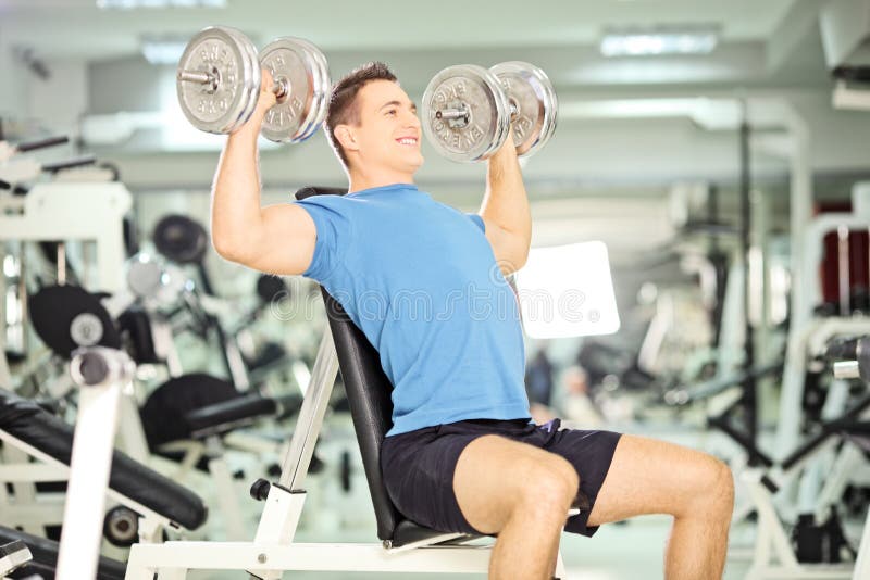 Gym training stock image. Image of muscular, personal - 17801029