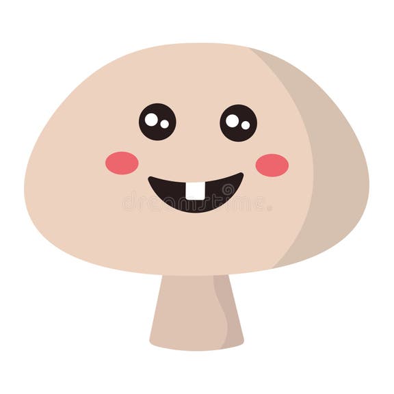 Smiling Mushroom Cartoon. Vector Stock Vector - Illustration of vector ...